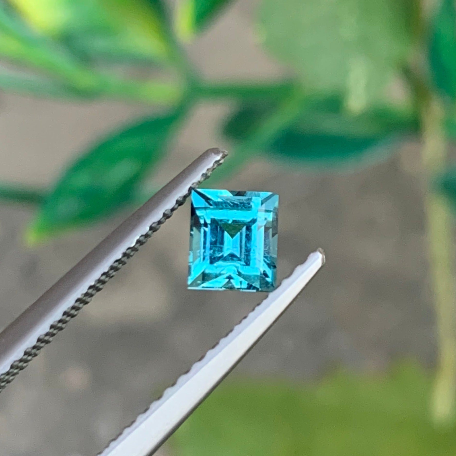 Natural Blue Afghan Tourmaline Faceted blue gemstone for jewelry