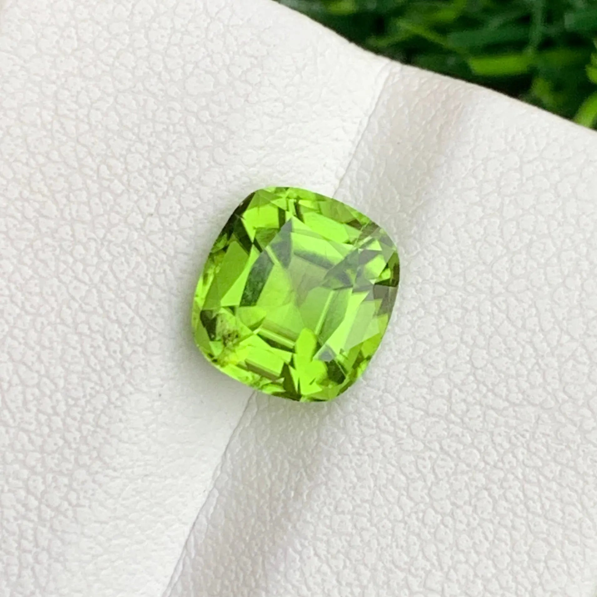 Buy Natural Green Peridot Gemstone 2.60 Cts | Cushion Cut Jewelry